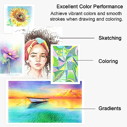 520 Colored Pencils, Rich Pigmented Soft Core Coloring Pencils, Pre-sh ...