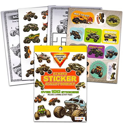 Monster Jam Coloring Book for Kids - Monster Jam Coloring Art Set ...