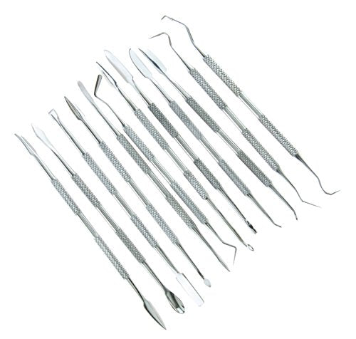 SE 12-Piece Stainless Steel Wax Carvers Set, Wax & Clay Sculpting Tools ...