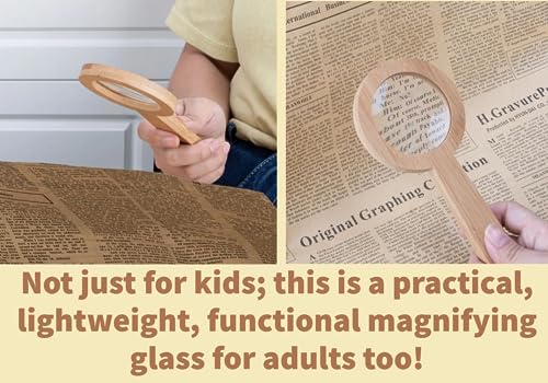 Wood Magnifying Glass for Kids - Wooden Montessori Learning Adventure ...