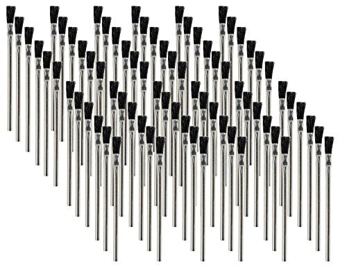Pro Grade - Acid Brushes - 72 Count 3/8" Boar Hair Acid Flux Brushes ...