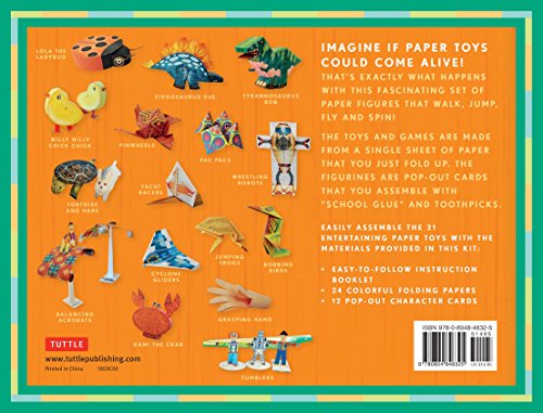 Japanese Paper Toys Kit: Origami Paper Toys that Walk, Jump, Spin ...