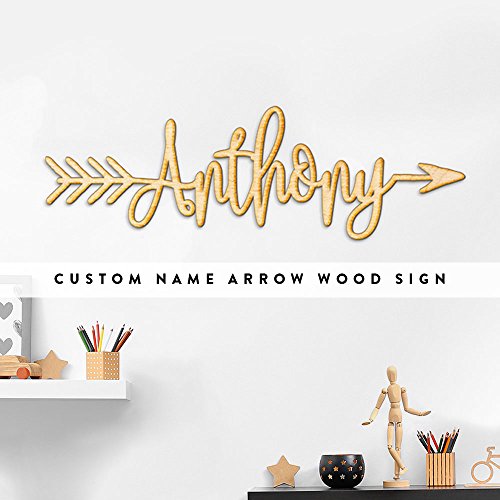 Custom Arrow Name or Word Rustic Wood Sign Home Nursery Décor Wall Art ...
