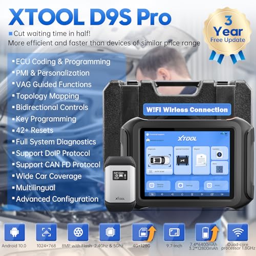 XTOOL D9S Pro Automotive Diagnostic Scan Tool, Upgraded Ver of D9Pro ...
