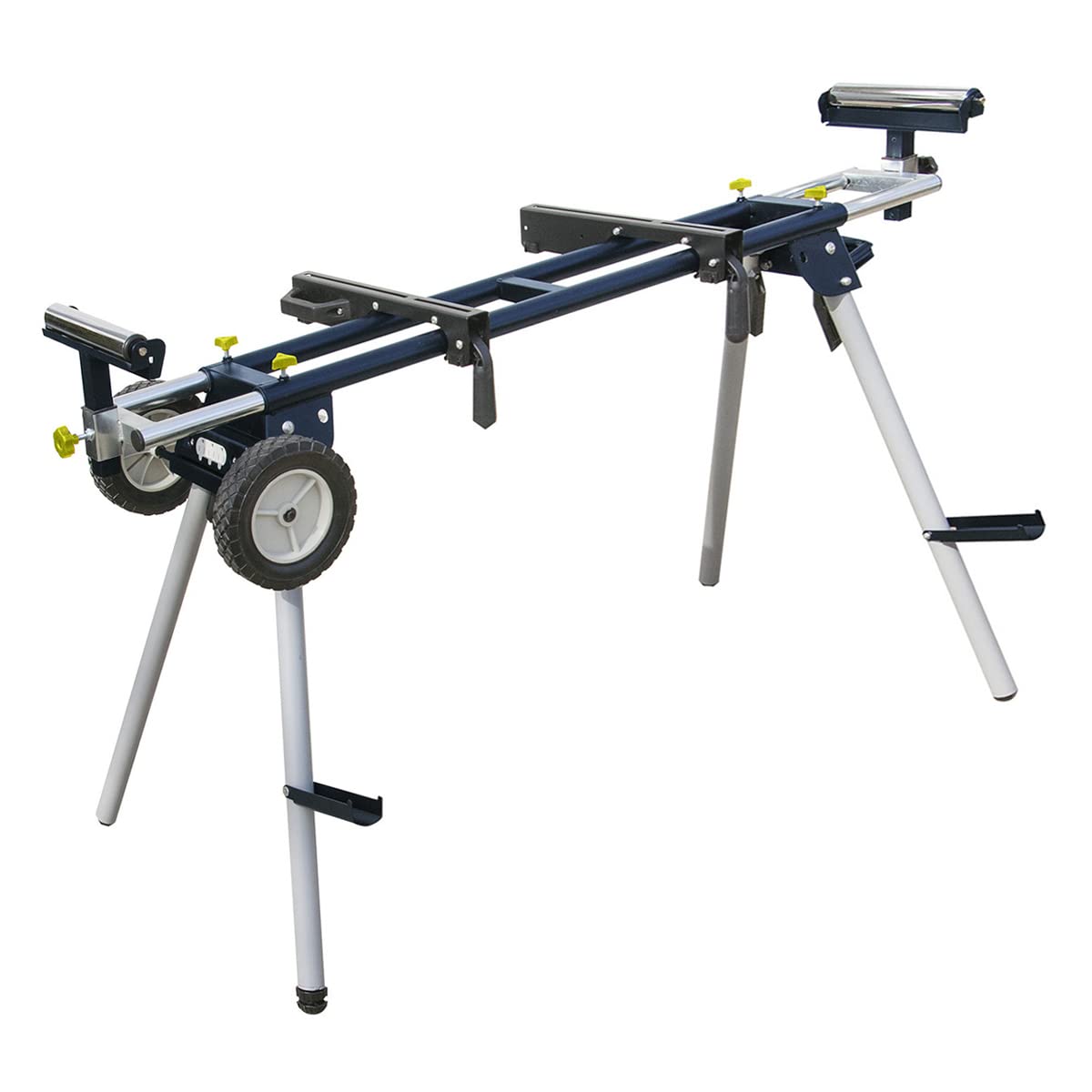 POWERTEC MT4000V Folding Miter Saw Stand with 8-Inch Wheels and 110V P ...
