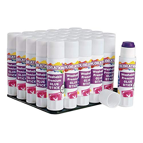 Colorations Washable Premium Glue Sticks for Home and Classroom, Appli ...