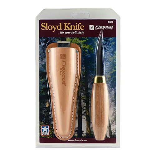 FLEXCUT Sloyd Knife, High-Carbon Steel Blade, 7 1/2 inch Overall Lengt ...