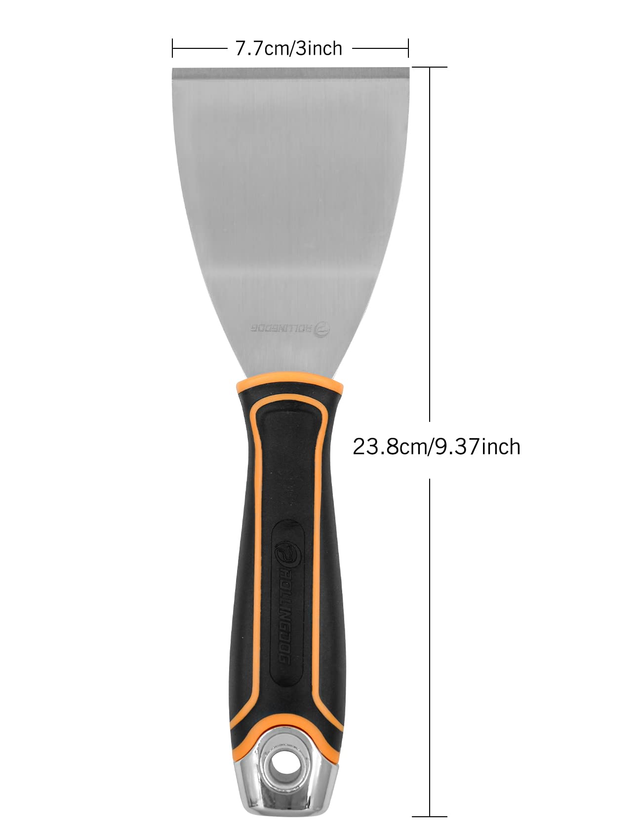 ROLLINGDOG 3 Inch Chisel Scraper Tool Hammer End - Stainless Steel and ...