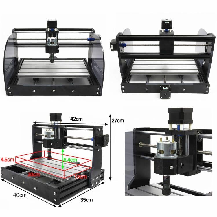CNCTOPBAOS CNC 3018 Pro Max 3 Axis Desktop DIY Mini Wood Router Kit PCB PVC Milling Engraver ...