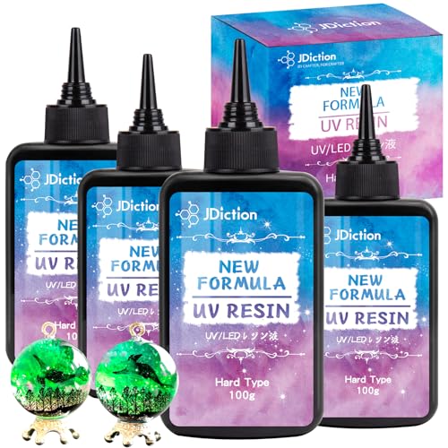 JDiction 400g UV Resin, New Formula Crystal Clear UV Resin Solar Cure ...