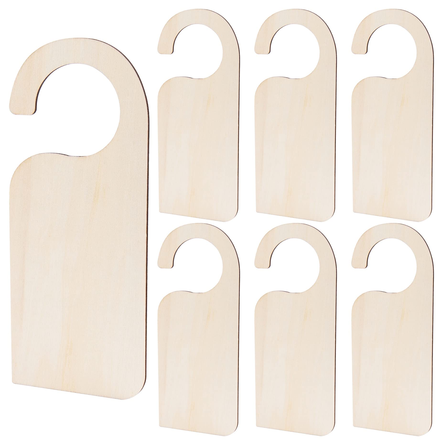Framendino, 6 Pieces Unfinished Wood Door Sign Blank Wooden Hanger ...
