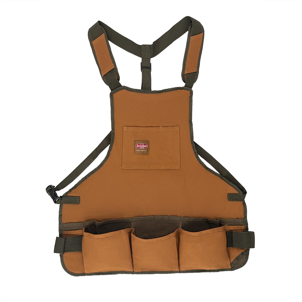 Bucket Boss mens Tool,adjustable,work Tool Bag, Brown, 16 pockets US ...