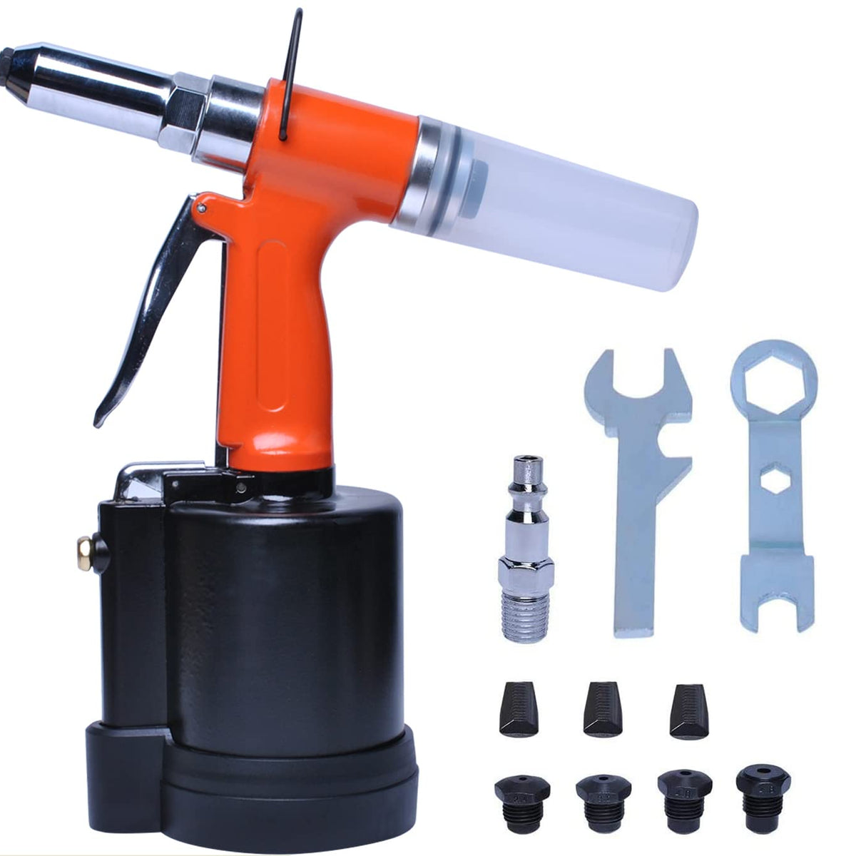 Wadoy Pneumatic Air Riveter Pop Rivet Gun Tool Kit, with 1/4" 3/16" 5 ...