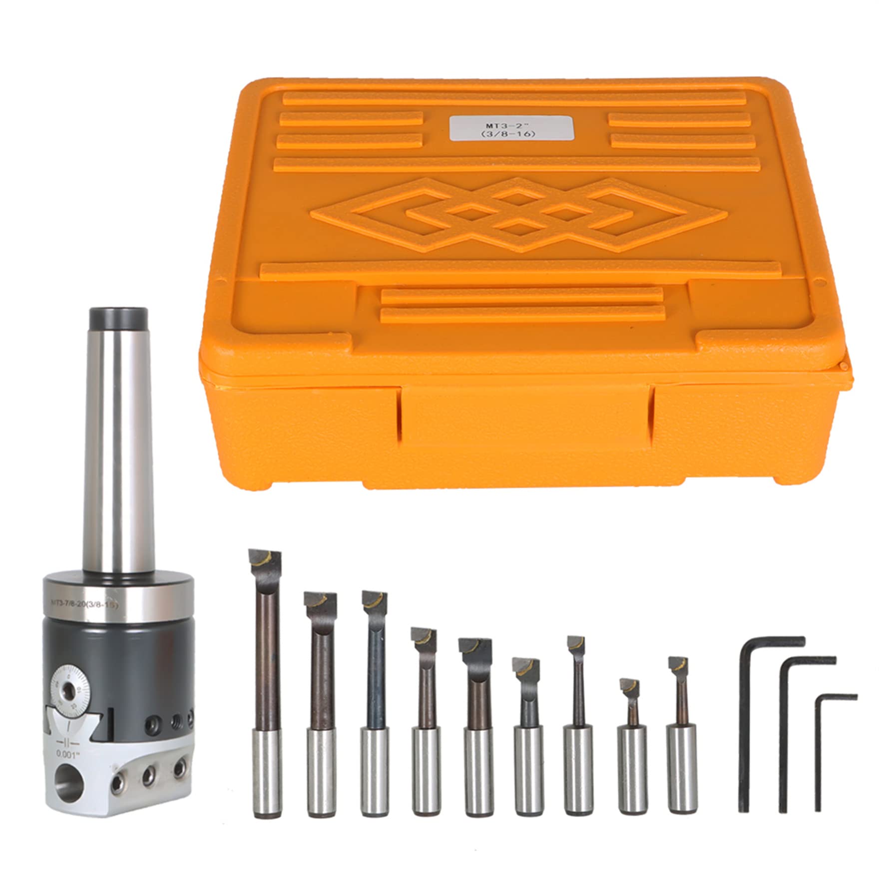 waltyotur 2 Inch Boring Head MT3 Bar Tool Set for Milling Forming and ...