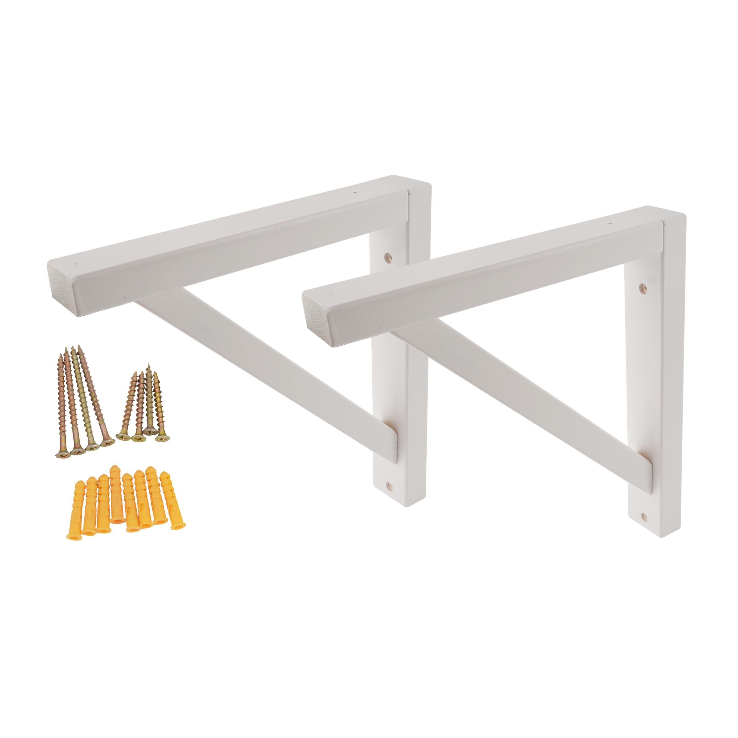 2 Pack Wall Mount Wood Shelf Bracket Triangle Wooden Shelf Brackets for ...
