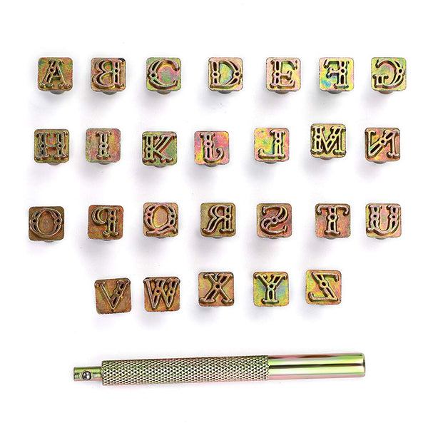 OwnMy Capital Letters Stamp Set, 3/8” / 9.5mm Alphabet Stamp Tools Set ...