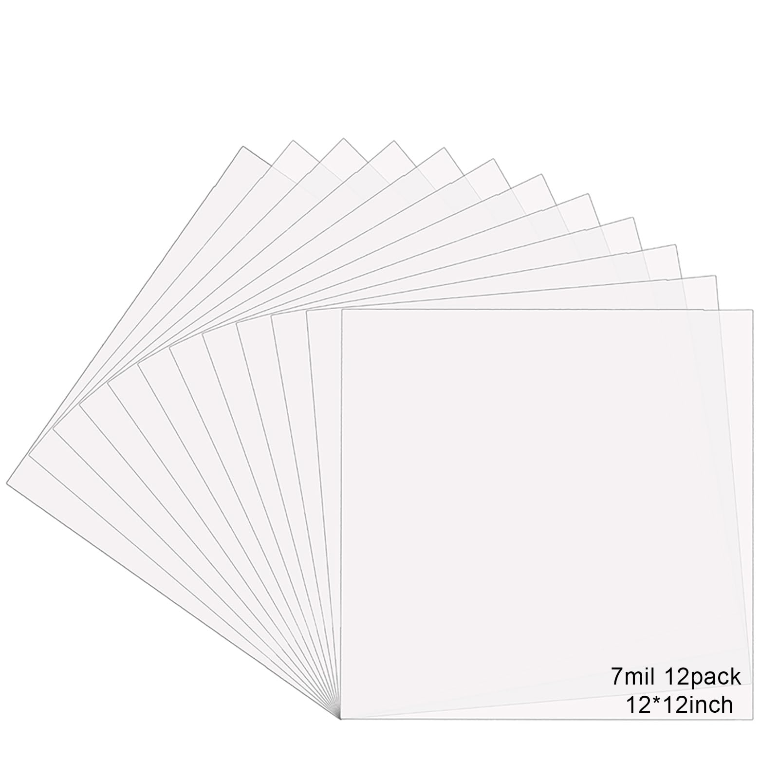 EGOSKY 12Pcs 7mil Blank Stencil Sheets, 12 x 12 inch Mylar Template ...