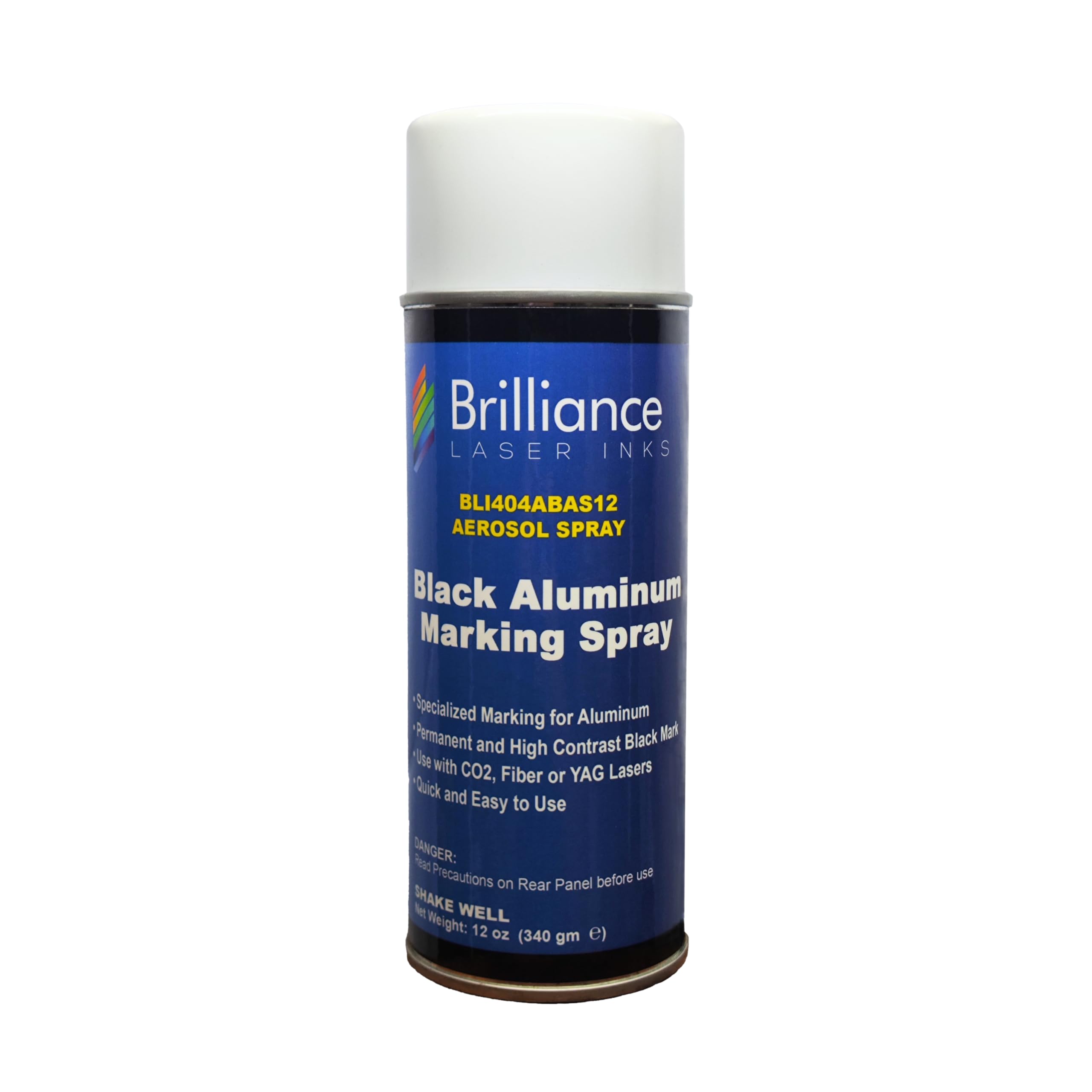 Brilliance Laser Inks 12 Oz Black Aluminum Laser Marking Spray for High ...