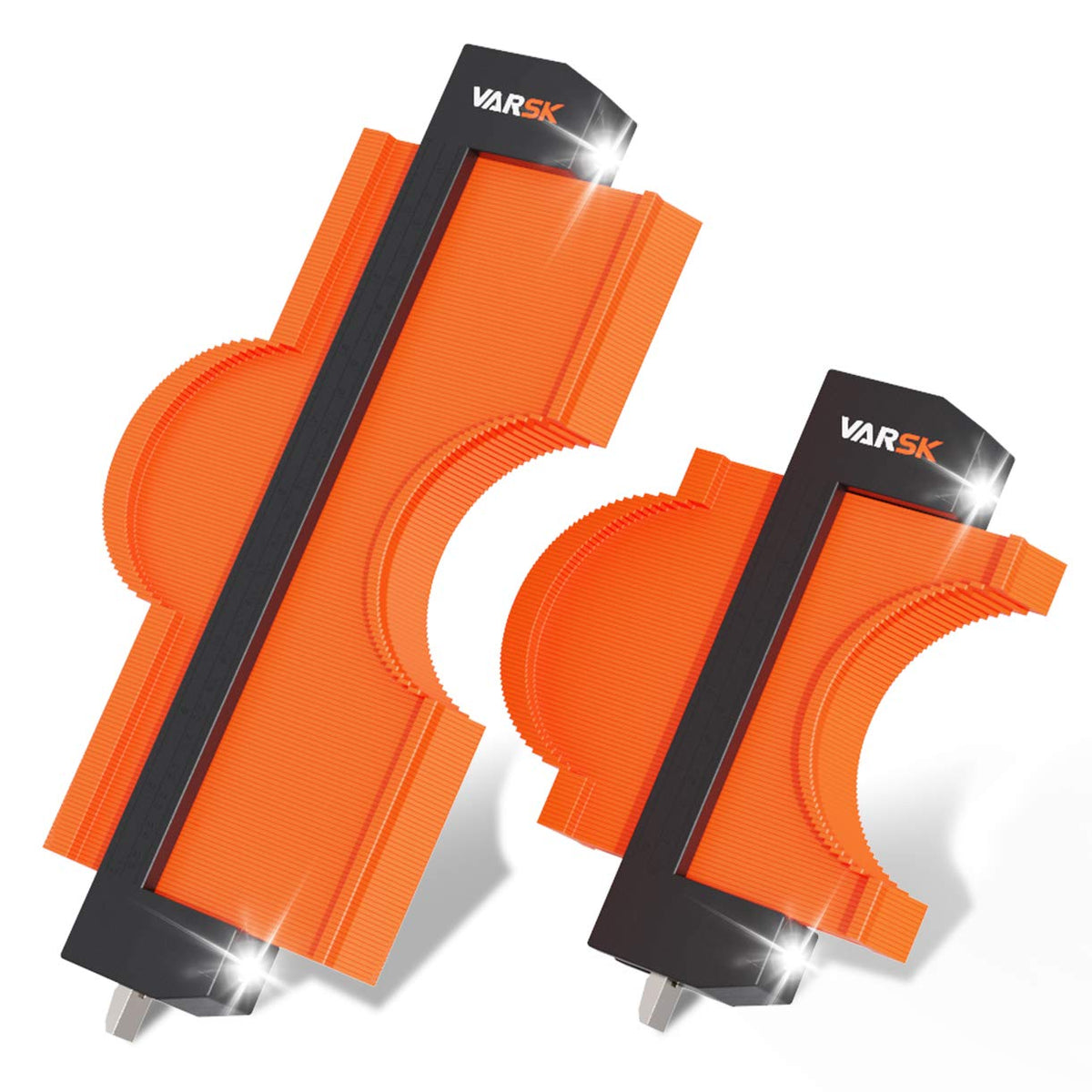 VARSK Contour Gauge Profile Tool with Light 5+10 Inch - Super Gauge Sh ...