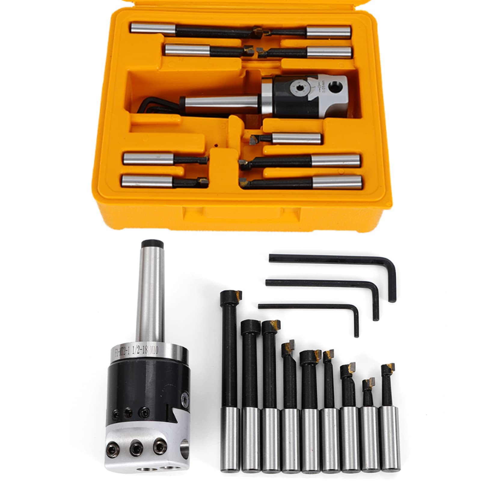 12pcs Precision Boring Head Shank Boring Bar Set F1-12 50mm Boring Head ...