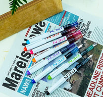 EYEYE 8 Colored Disposable Fountain Pens for Writing 8 Assorted Color ...