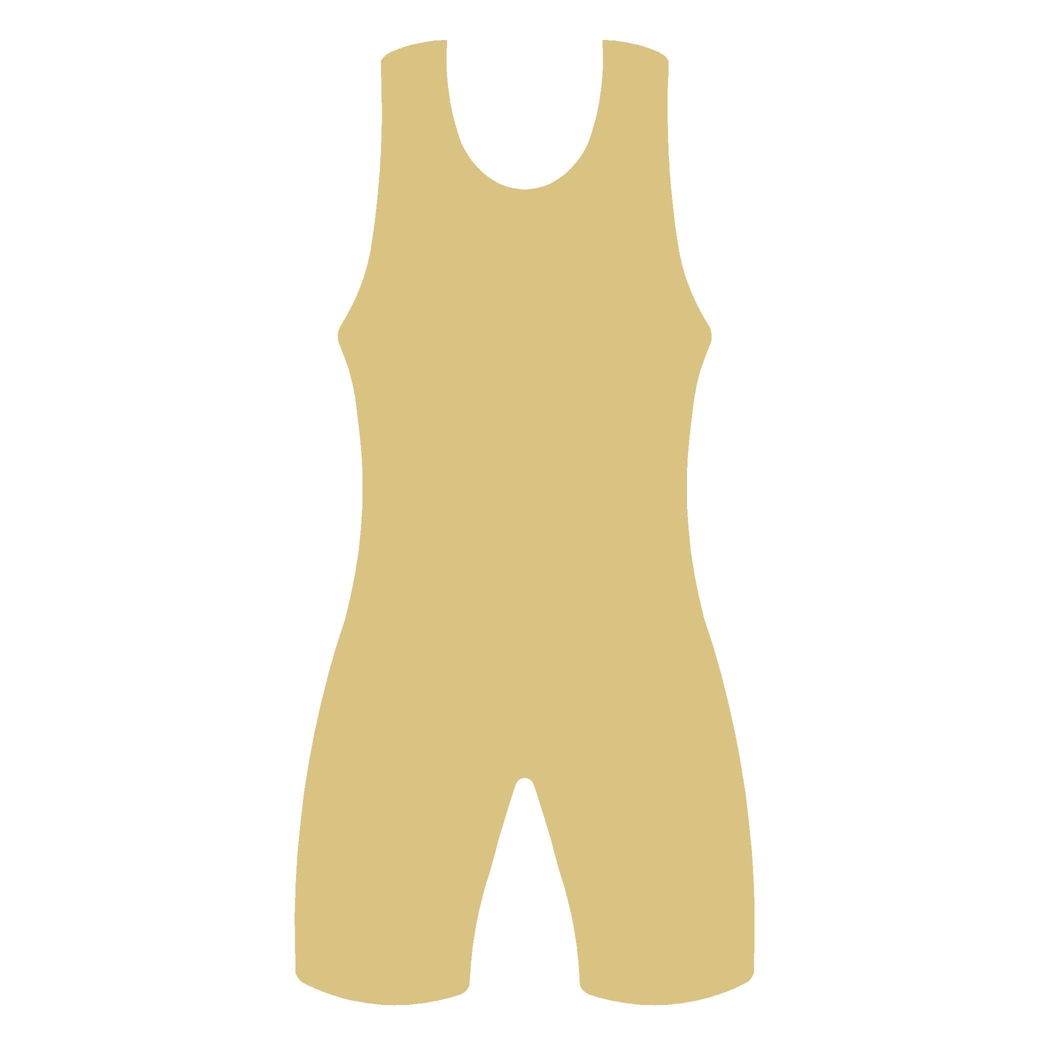 Wrestling Singlet Cutout Unfinished Wood Sports Cut Out Kids Room ...