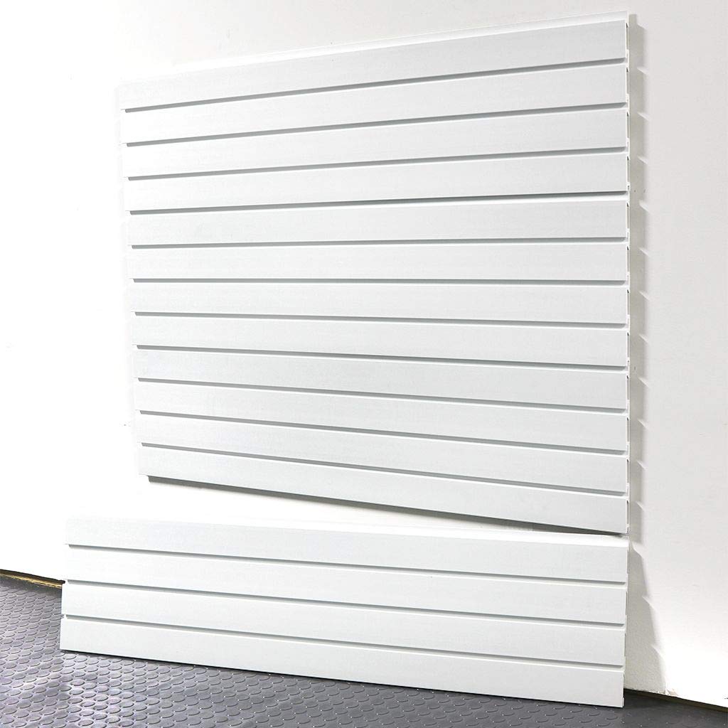 StoreWALL Standard Duty 4' ft. Slatwall Panels (Set of 4 Panels, Covers ...