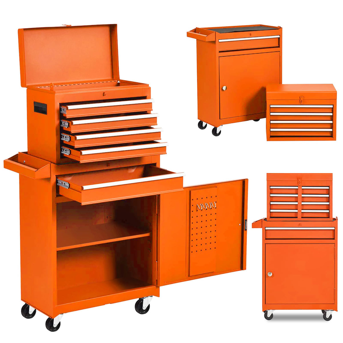 5-Drawer High Capacity Rolling Tool Chest with Wheels,Tool Box Combo T ...