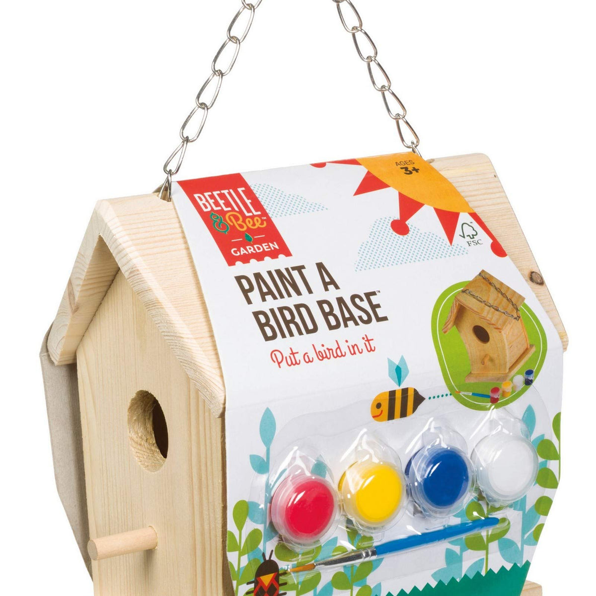 Beetle & Bee Paint A Bird Base, Backyard Birdhouse Kit, Bird House Pai ...
