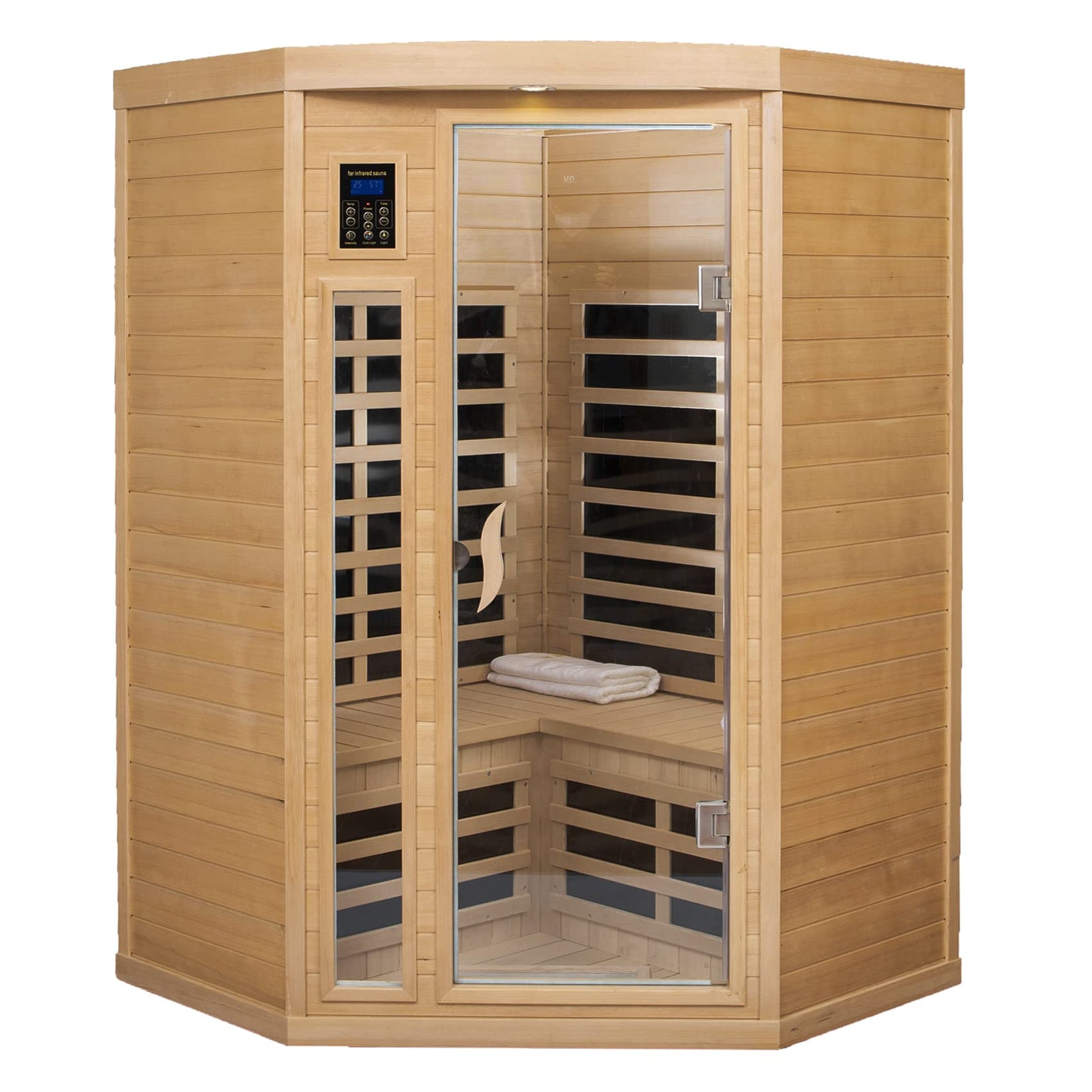 SALUSHEAT Far Infrared Wooden Sauna Room, 2 Person Home Sauna, Canadian ...