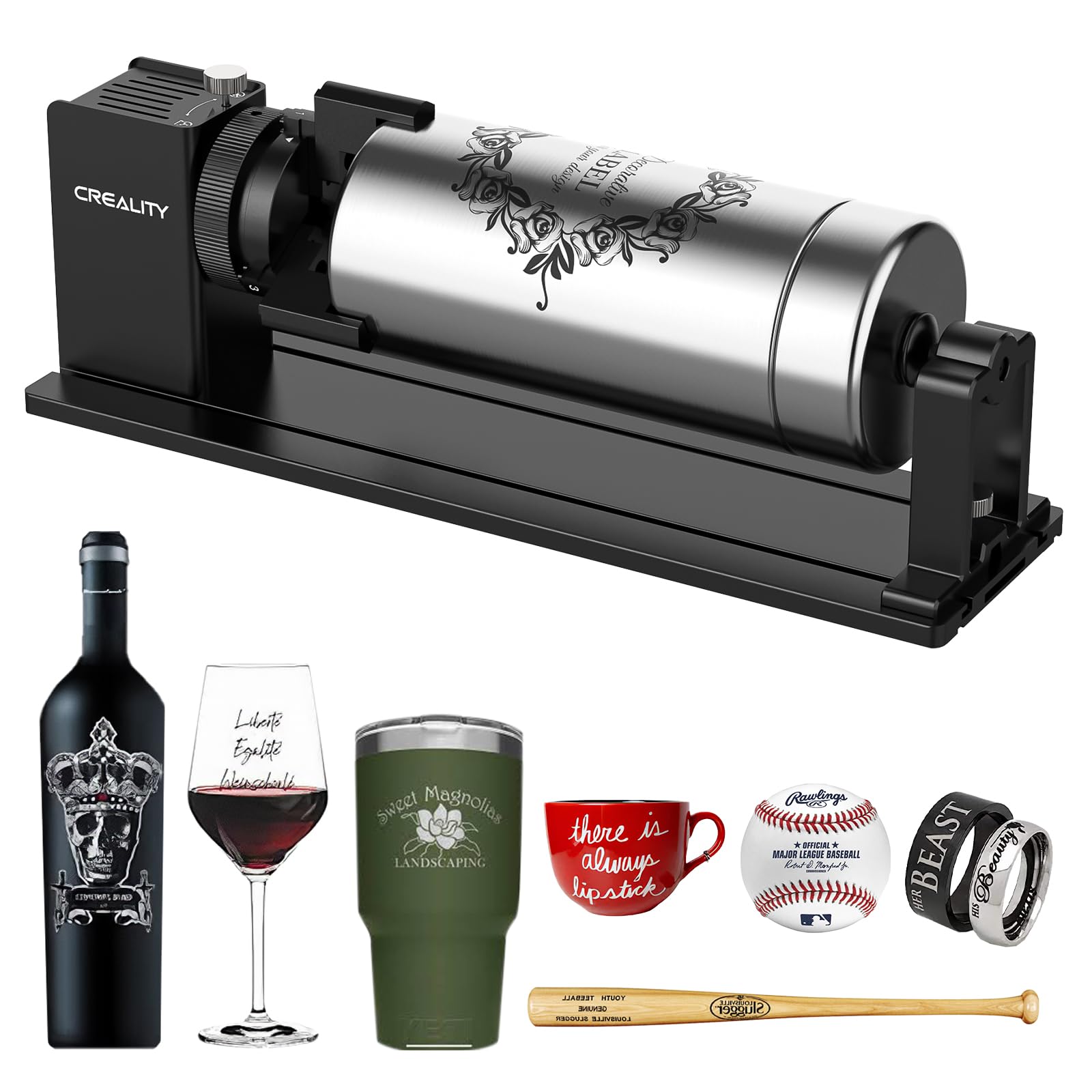 Creality Rotary Roller Pro, 3 in 1 Multi-Functional Laser Rotary Roller ...