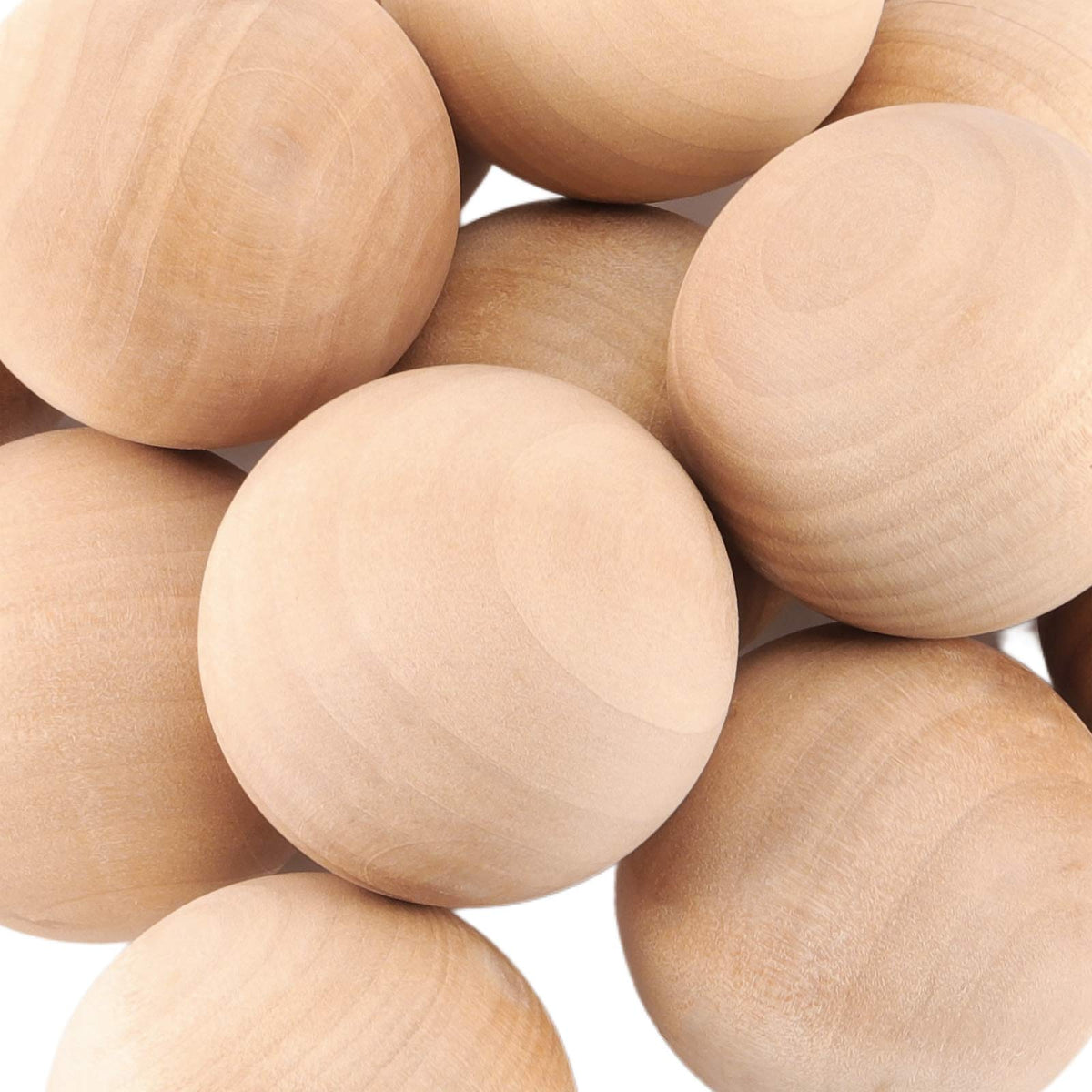 KOHAND 30 Pack Wood Round Ball, 2 Inch Natural Wood Ball for Craft, Un ...