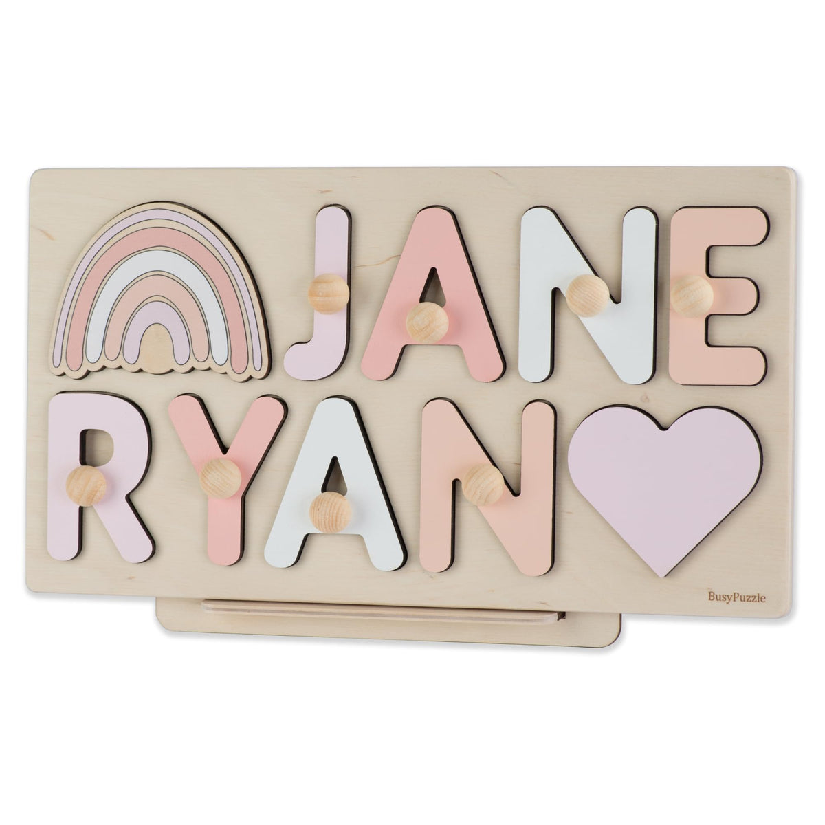 Personalized Wooden Name Puzzle With Pegs For Baby, Easter Gift for Ki ...
