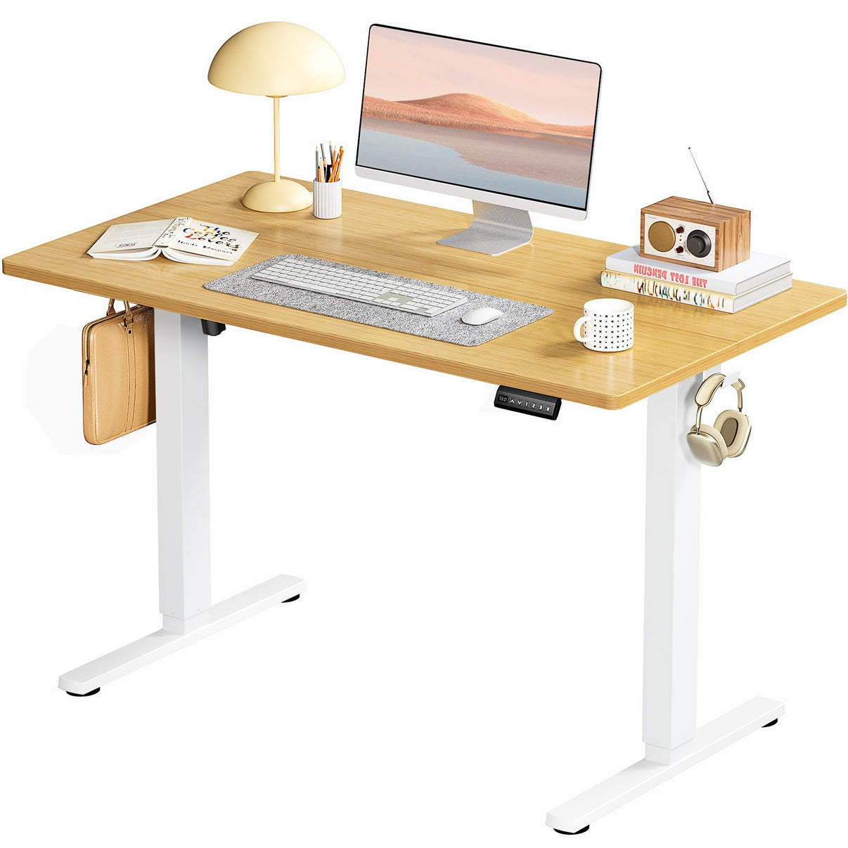 SMUG Standing Desk, Adjustable Height Electric Sit Stand Up Down ...