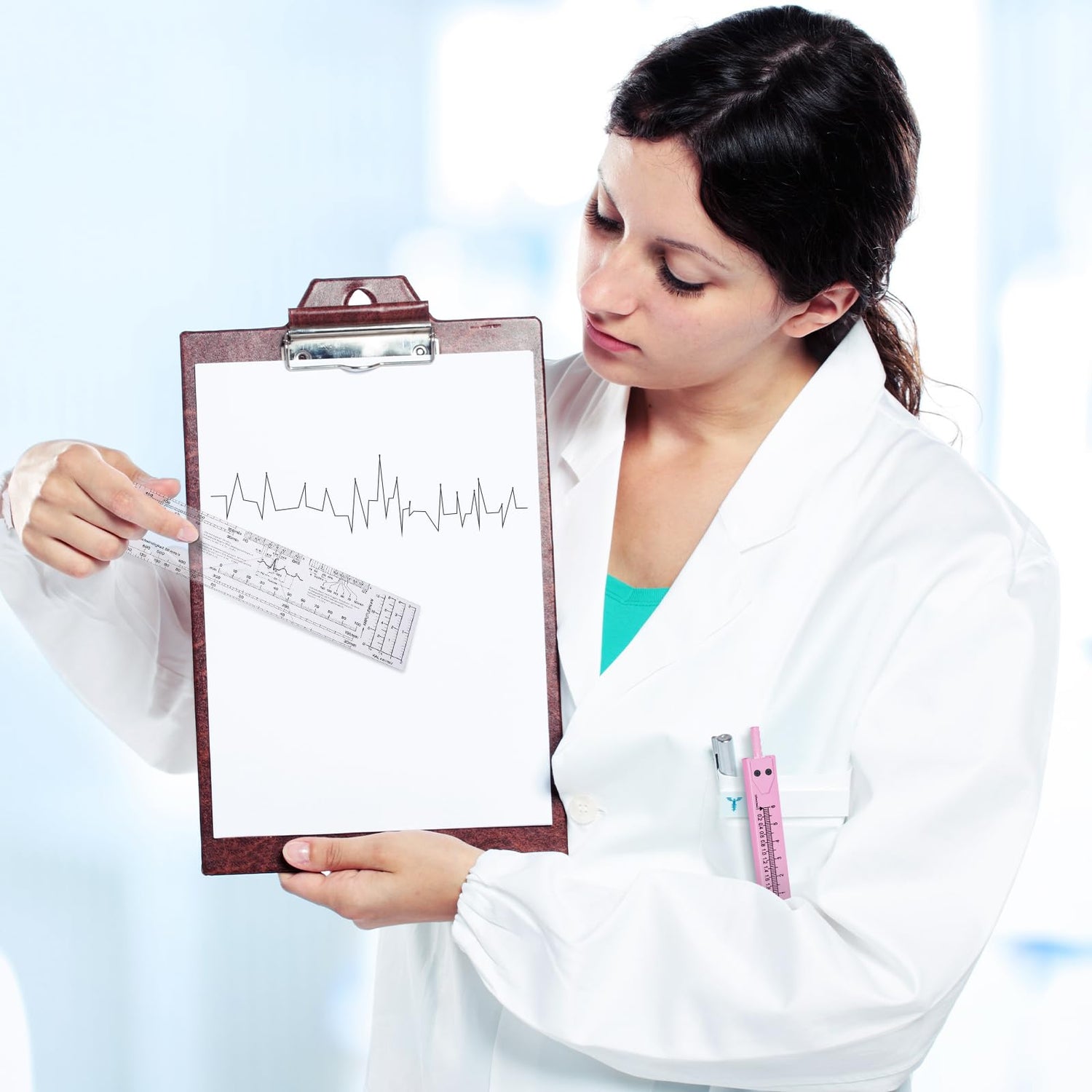 Tondiamo 2 Sets EKG Calipers and EKG Ruler Combination Set ECG Caliper ...