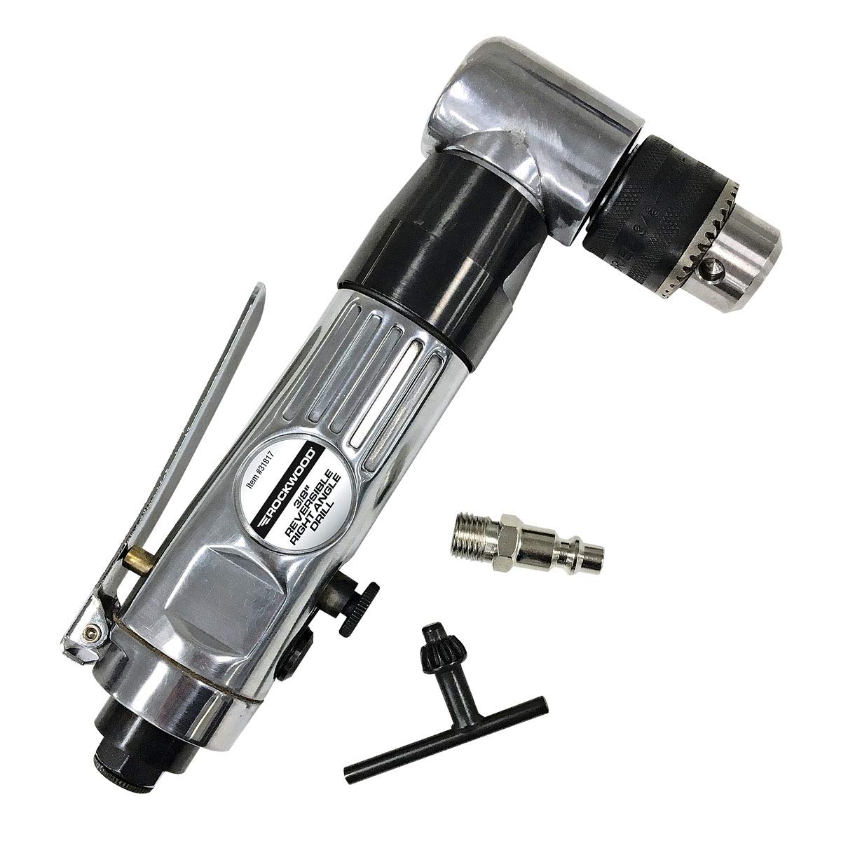 Rockwood 3/8 Inch High Torque Air Motor Reversible Drill Pneumatic 1500 ...