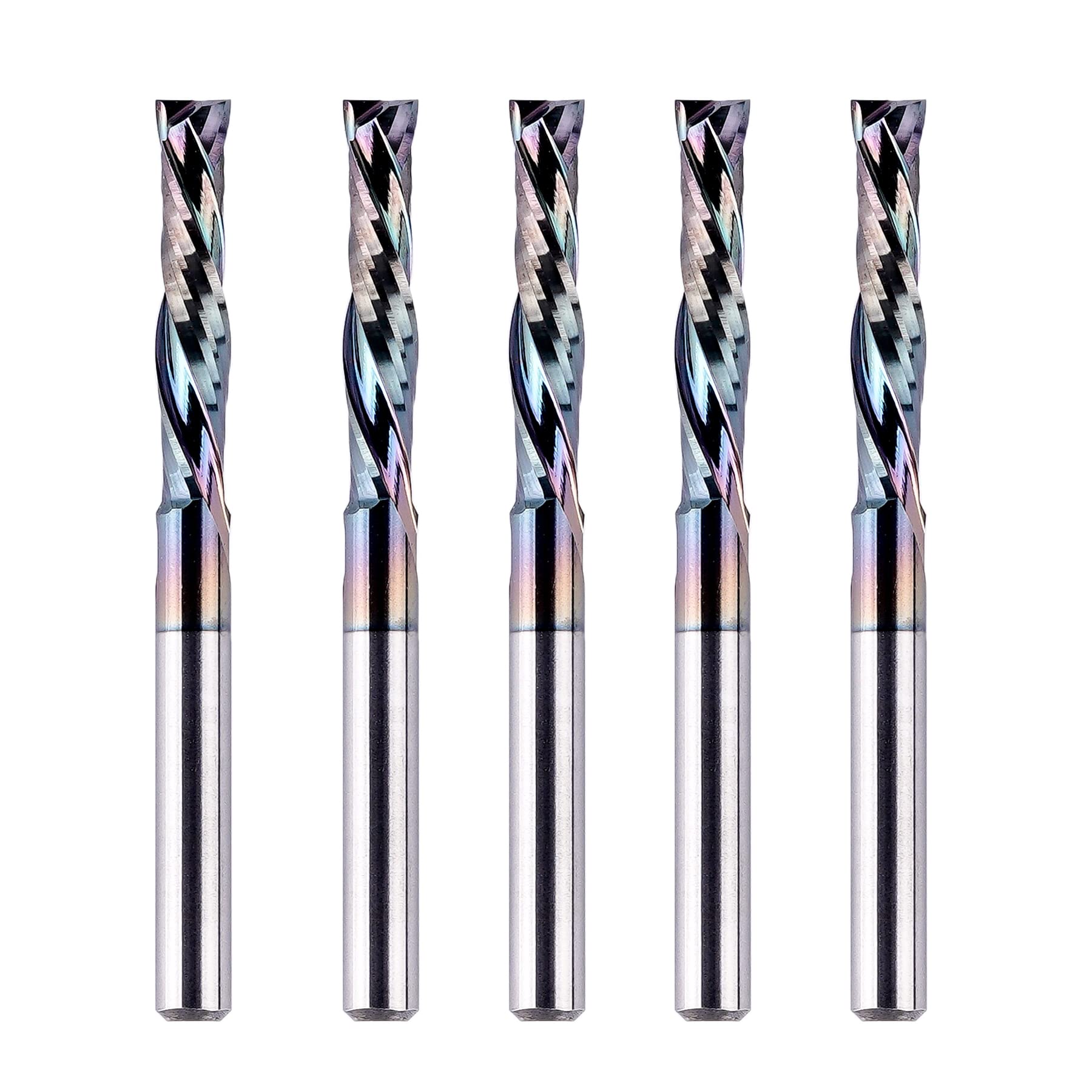 SpeTool 5Pcs Carbide Compression Router Bit Up&Down Cut 1/8 inch ...