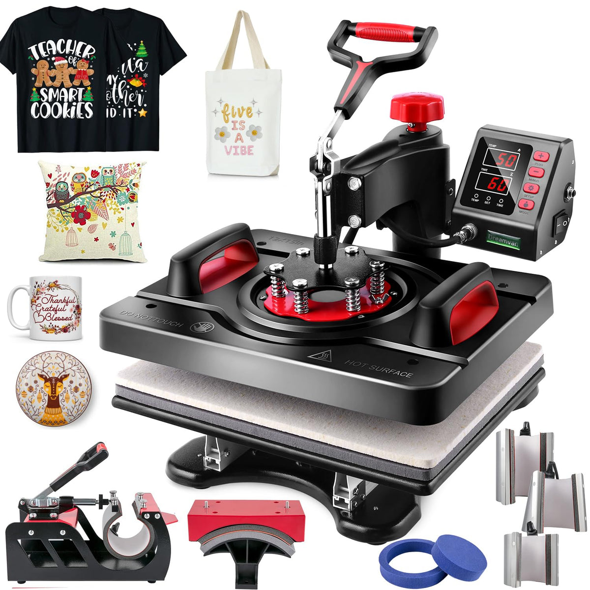 Pro Heat Press, 8 in 1 Heat Press Machine for T Shirts, 15 x 12 Inch S ...