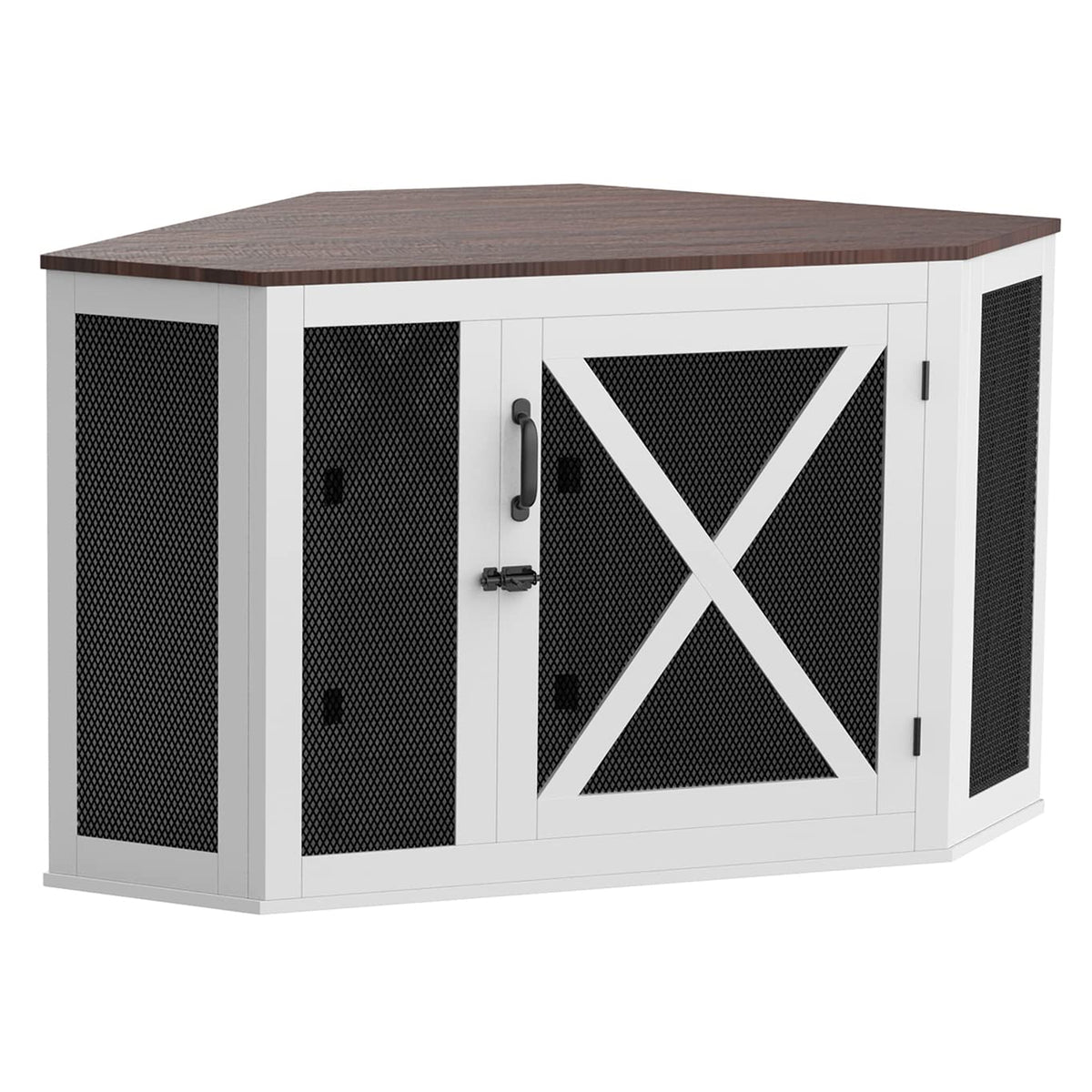 Xilingol Corner Crate Furniture, Wooden Kennel Side End Table, Cage ...