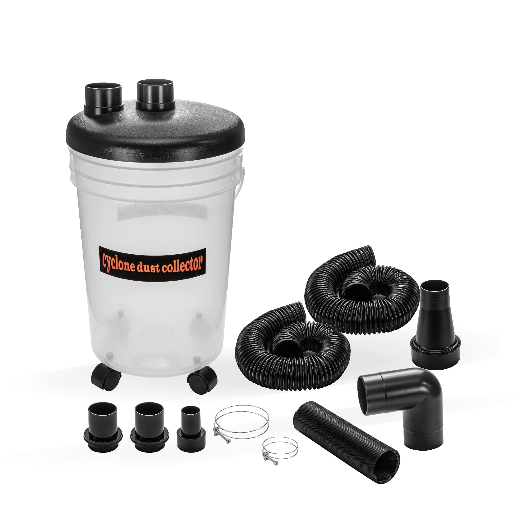 POWERTEC 70293V Cyclone Dust Collector and Separator Kit w/Clear 6 ...