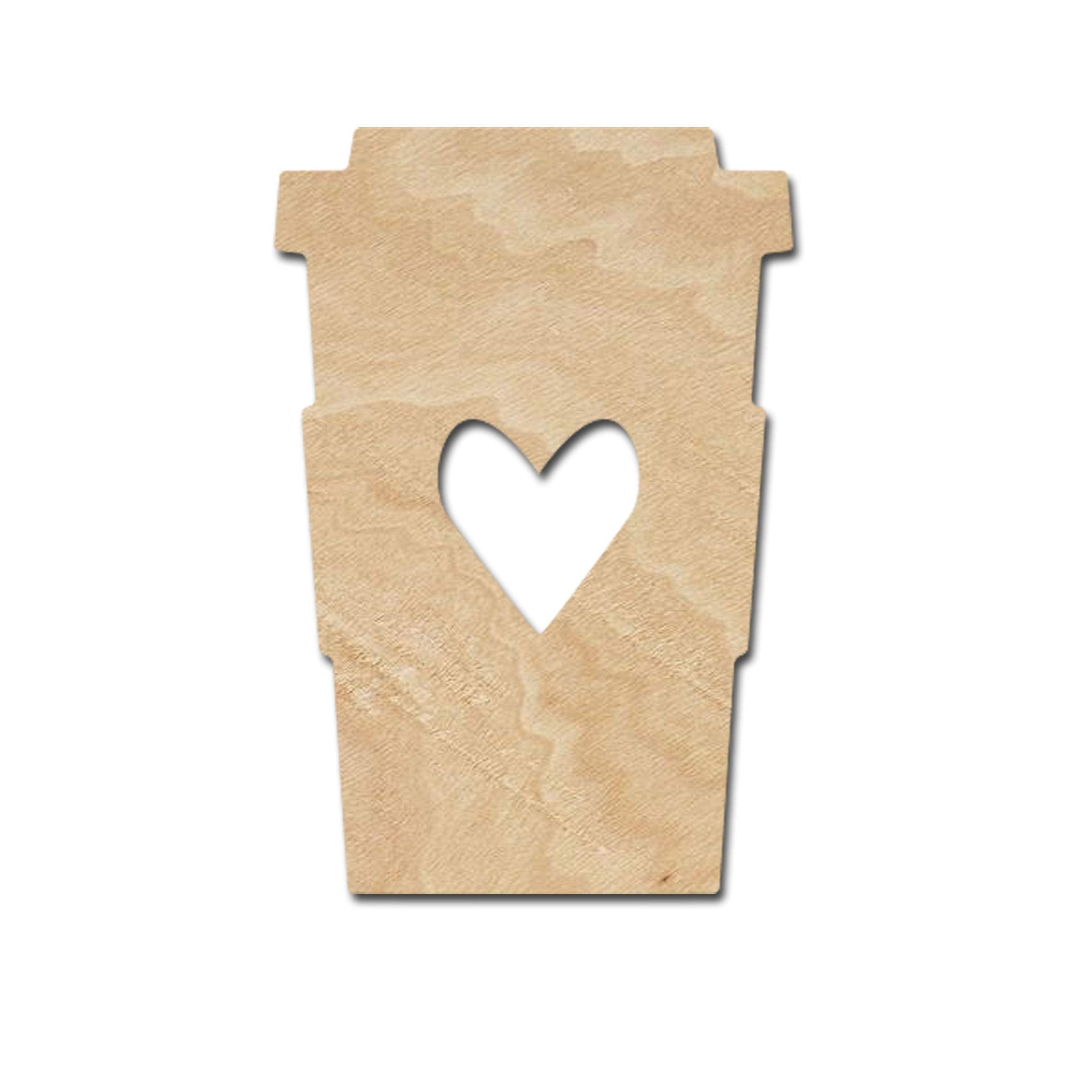 Coffee Cup Wood Cutouts for crafts, Laser Cut Wood Shapes 5mm thick ...