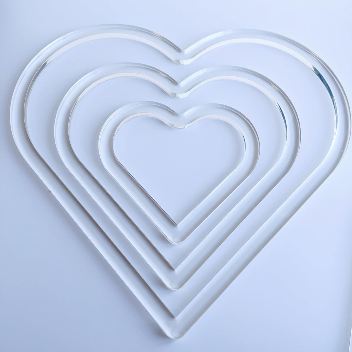 3 Hearts Nesting Valet Tray Router Template, Router Jig, Woodworking T ...