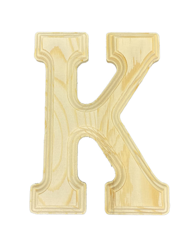 Crafts Central Pine Wood Beveled Wooden Alphabet Letters for Arts & Cr ...