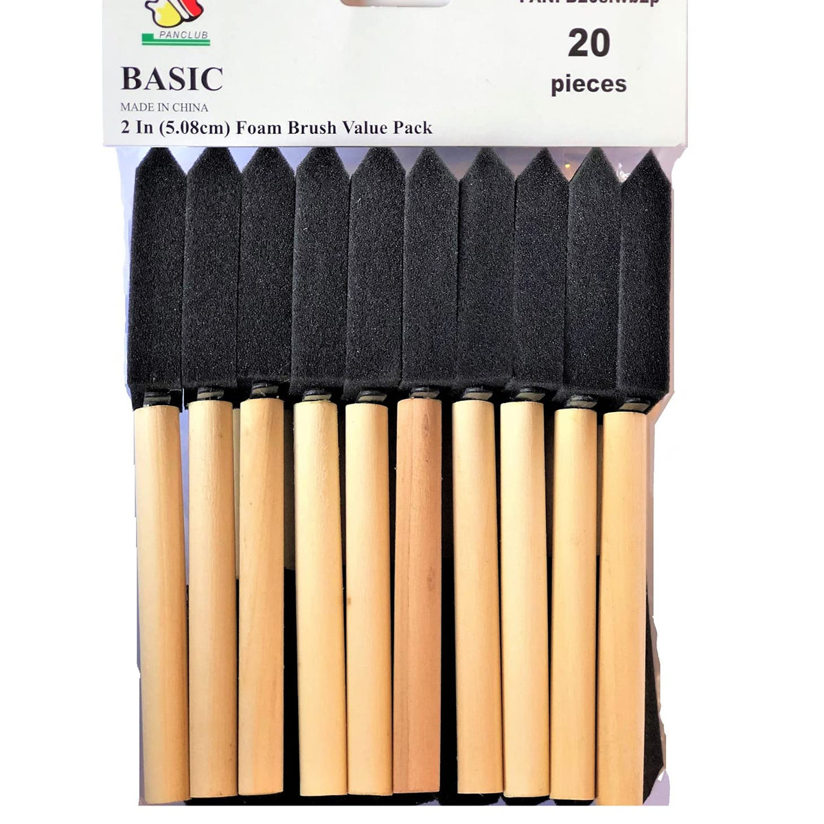 PANCLUB Foam Paint Brush Set 2 inch, Sponge Brush Paint 20 Pack with W ...
