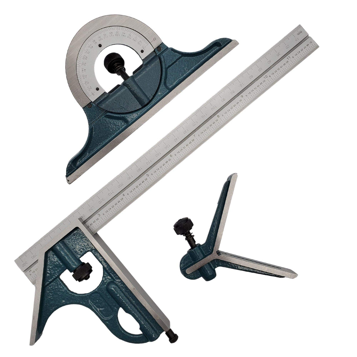 Combination Square Set with Protractor, Woodworking Square, Carpenter ...