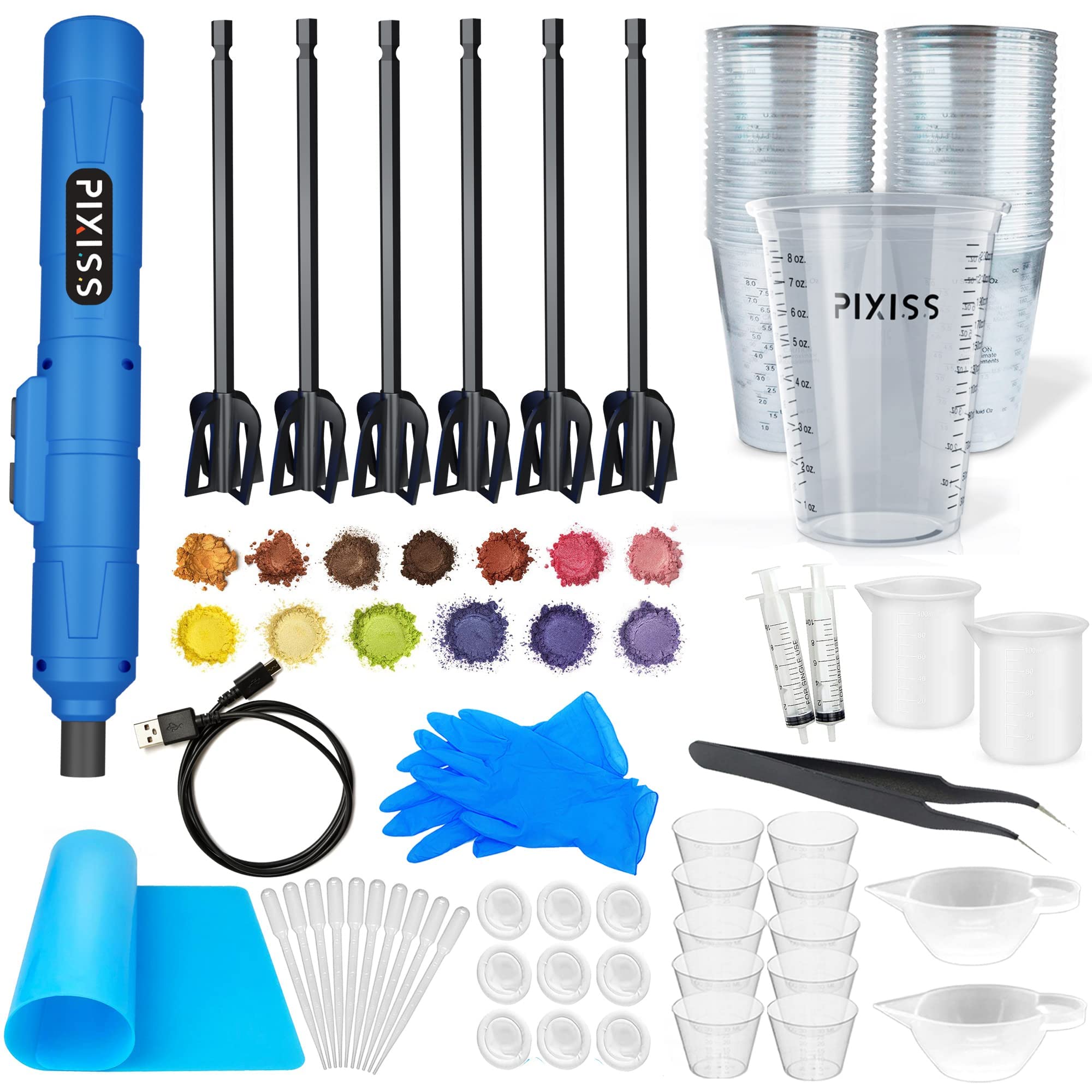 Pixiss Premium Resin Mixer, Handheld Rechargeable Epoxy Mixer, Epoxy ...