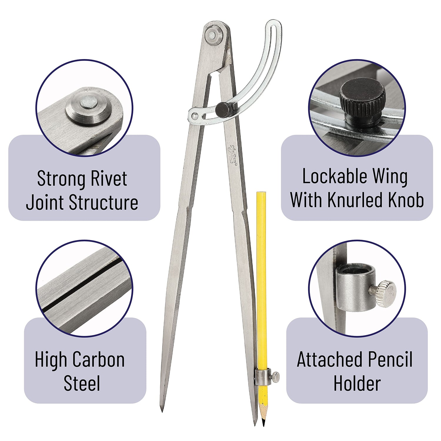 Mr. Pen- Professional Large Compass for Woodworking, 12 Inch Compass w ...