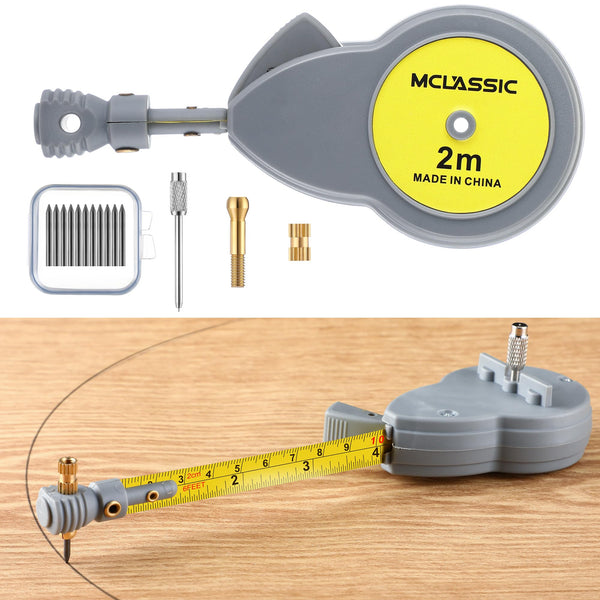 Dreyoo 6.56 ft Rotape Tape Measure Compass with 10 Pencil Leads, Measu ...