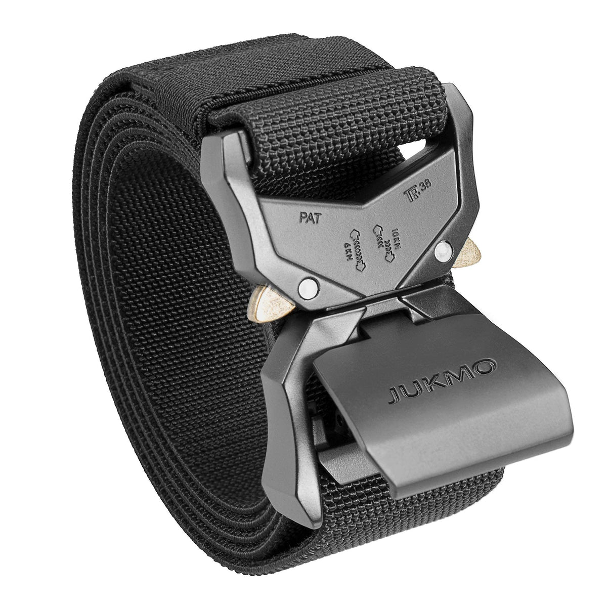 JUKMO Tactical Belt, Military Hiking Rigger 1.5" Nylon Web Work Belt w ...