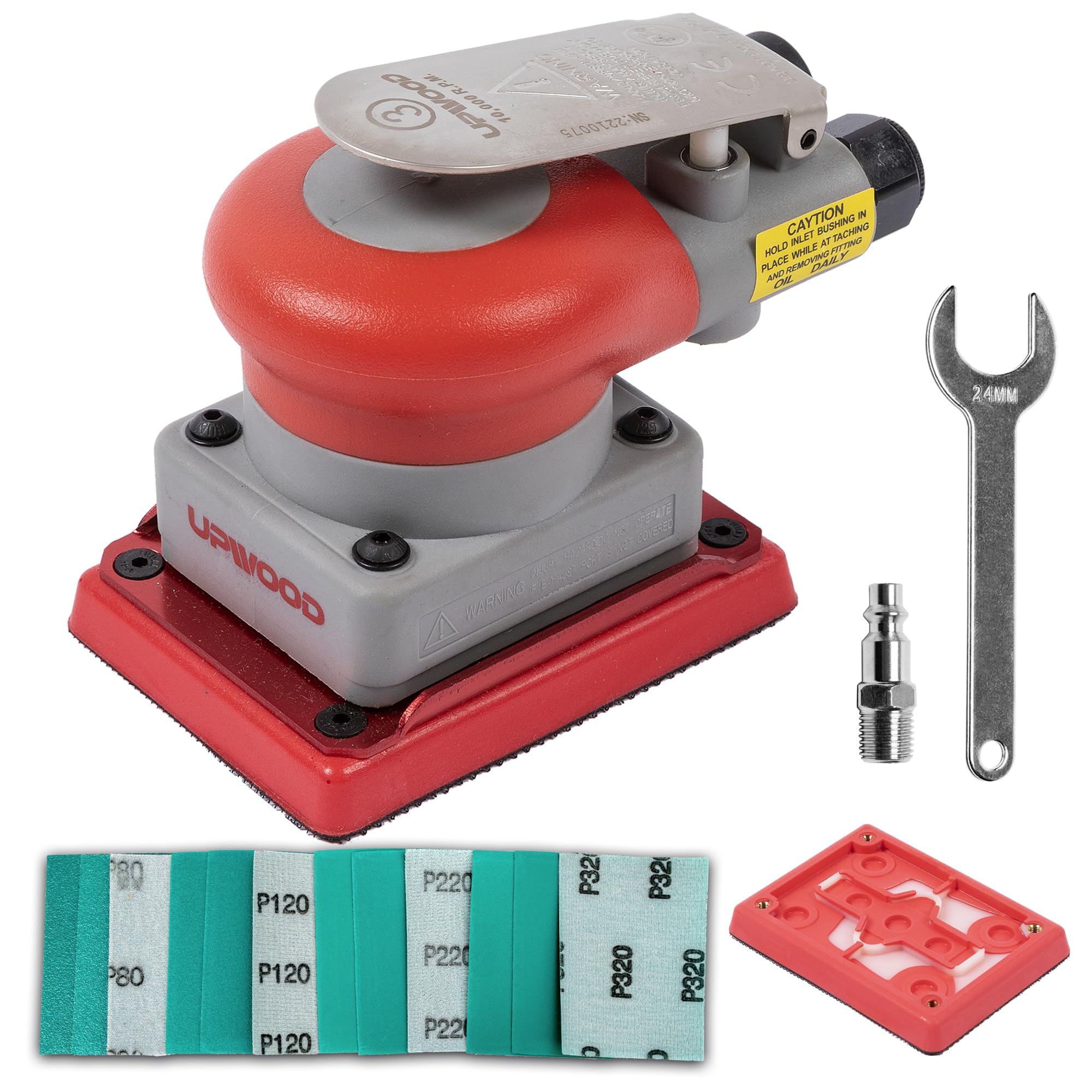 Pneumatic random orbital sander 3 x 4-inch light weight palm sander 1/8 ...